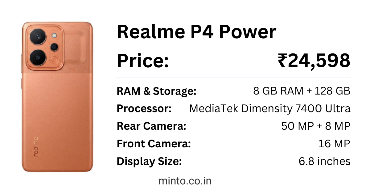 Realme P4 Power Latest Price in India & Full Specs - Minto